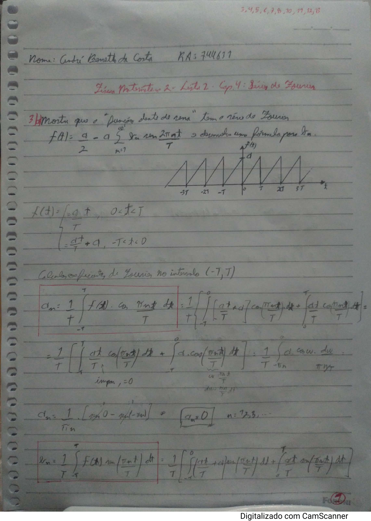 Exercícios Resolvidos Eugene Butkov Cap4 Séries de Fourier - Física ...