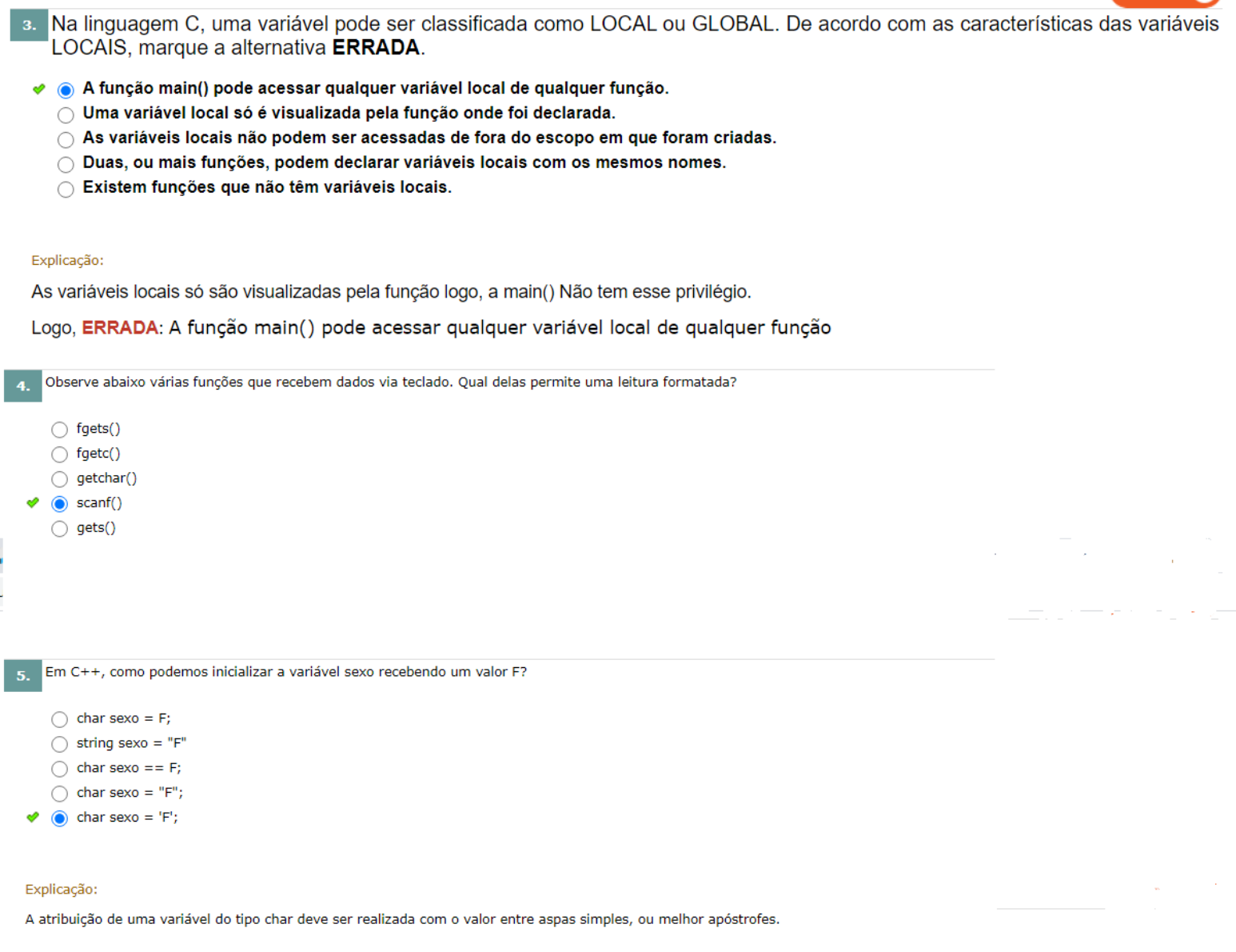 LISTA EXERCICIOS AULA 3- LINGUAGEM DE PROGRAMAÇÃO 1 - Programação I