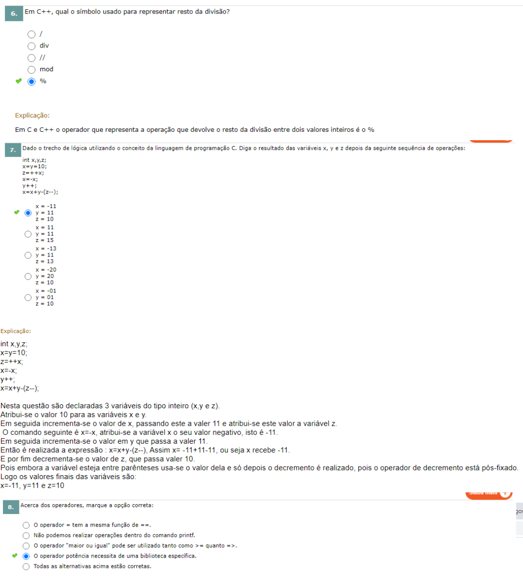 LISTA EXERCICIOS AULA 3- LINGUAGEM DE PROGRAMAÇÃO 1 - Programação I