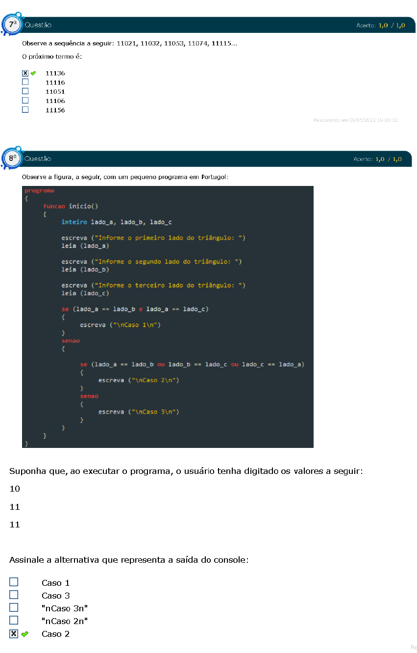 Simulado 2 AV Programação Estruturada e Linguagem em C - Linguagem de ...