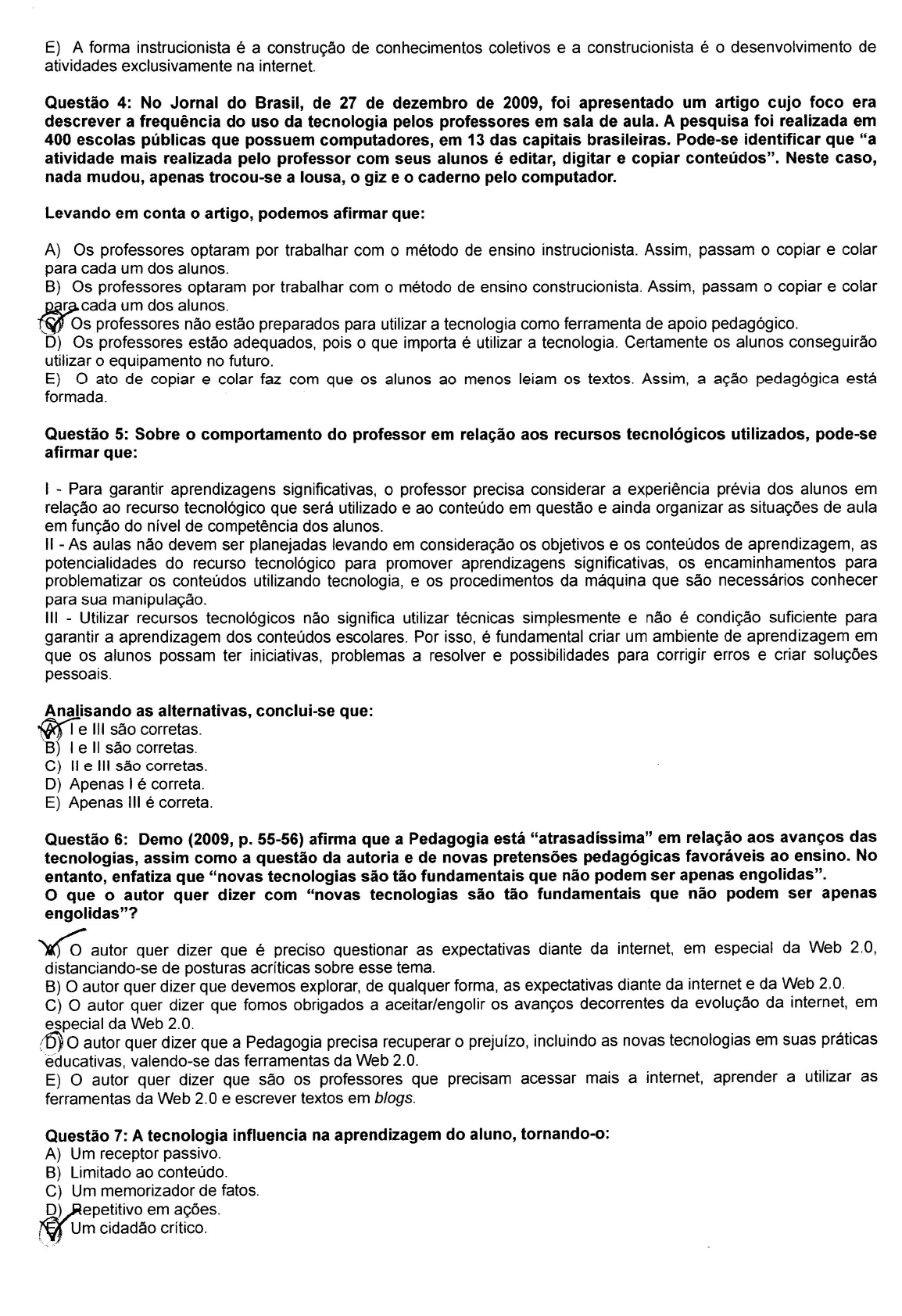 Prova Tecnologia Da Informação E Comunicação Em Educação Unip - RETOEDU