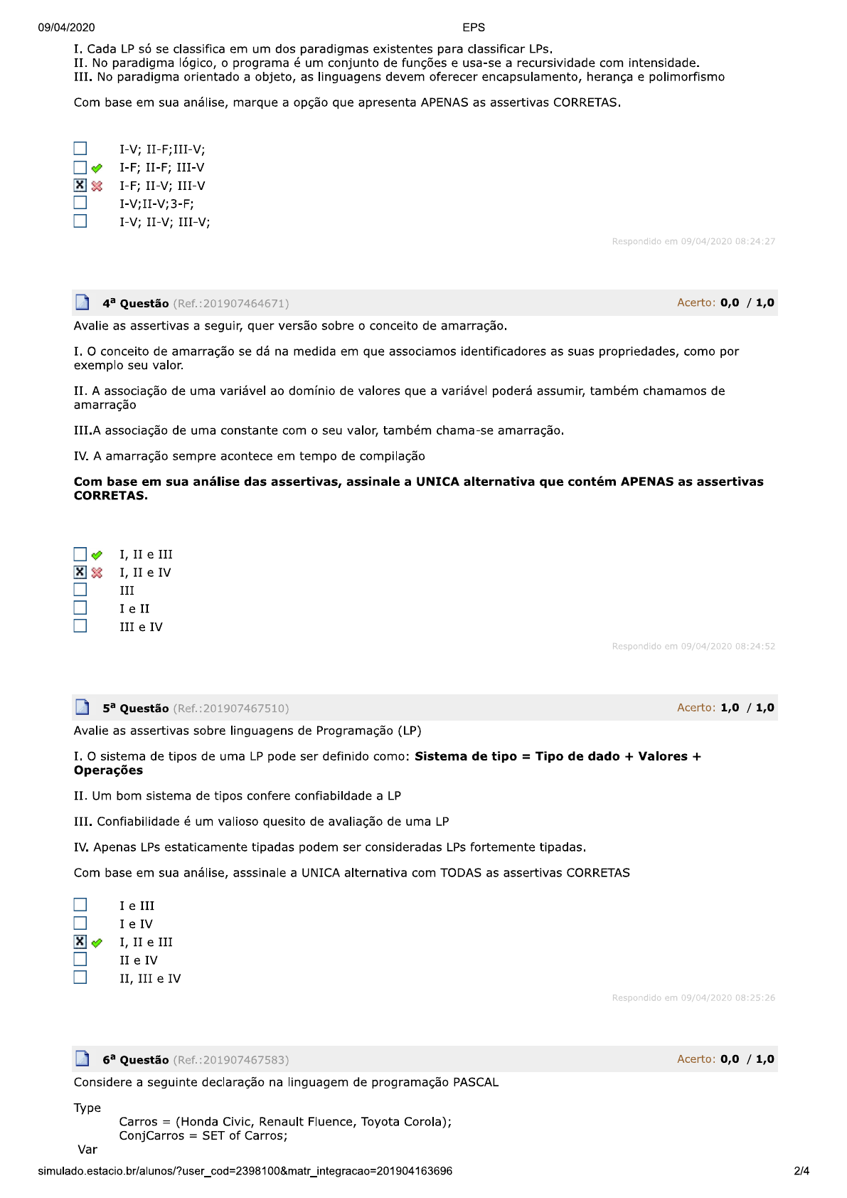 AvParcial - Paradigmas de Linguagens de Programação - Paradigmas de ...