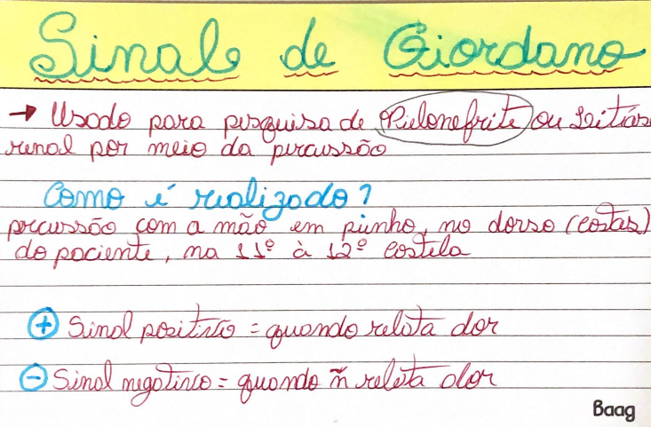 Sinal de Giordano - Propedeutica do Adulto