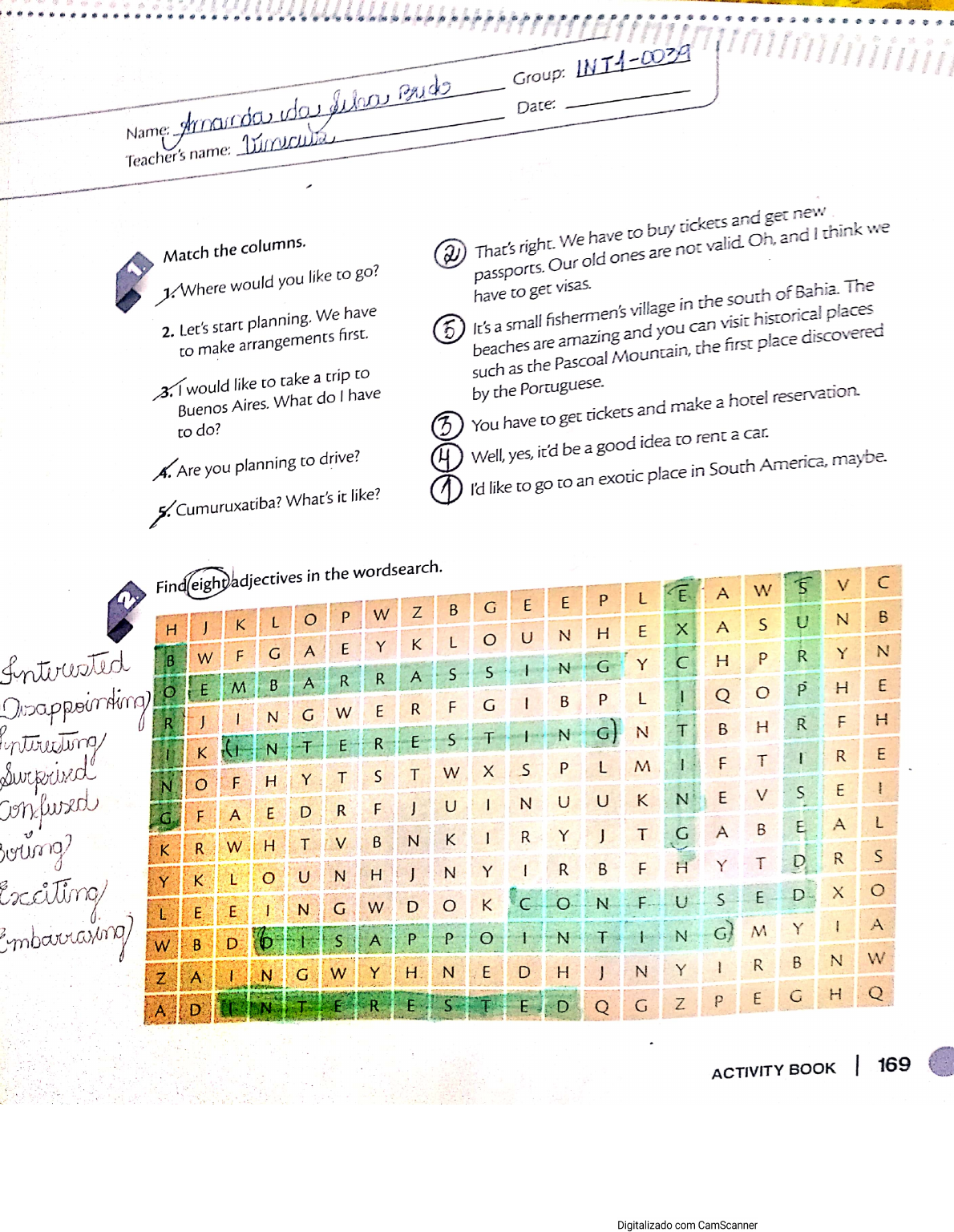 INGLÊS CNA Unit 5 - Let's take a trip - Inglês
