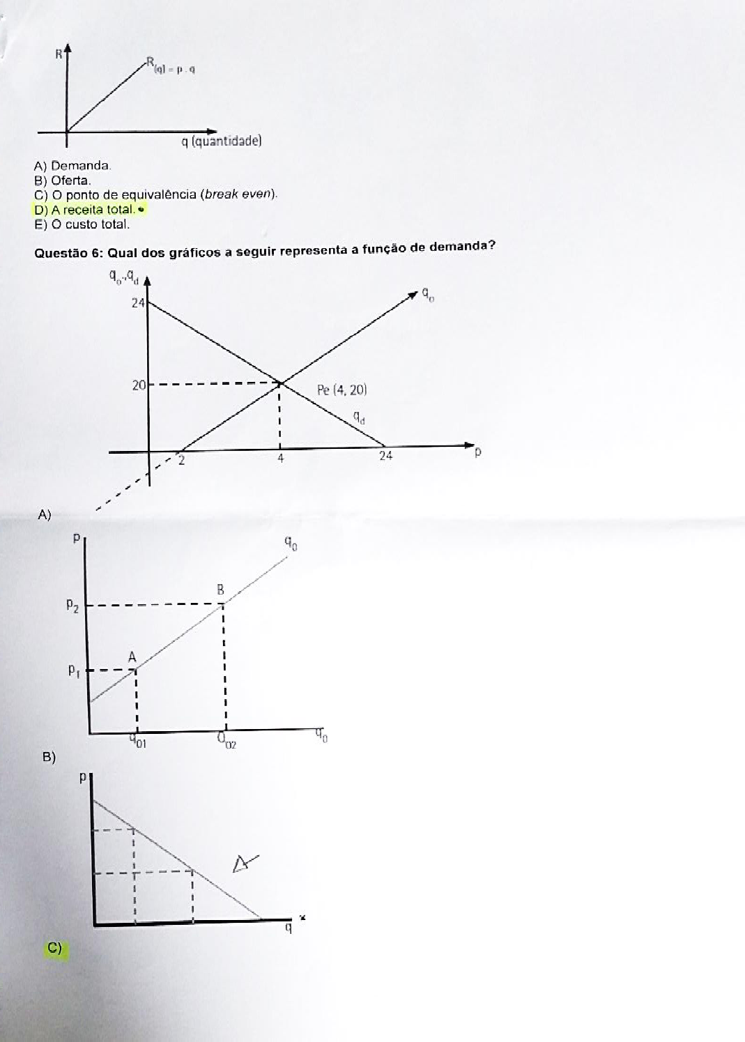 PROVA UNIP MATEMÁTICA APLICADA (CORRIGIDA) - Matemática Aplicada PROVA UNIP MATEMÁTICA APLICADA (CORRIGIDA) - Matemática Aplicada