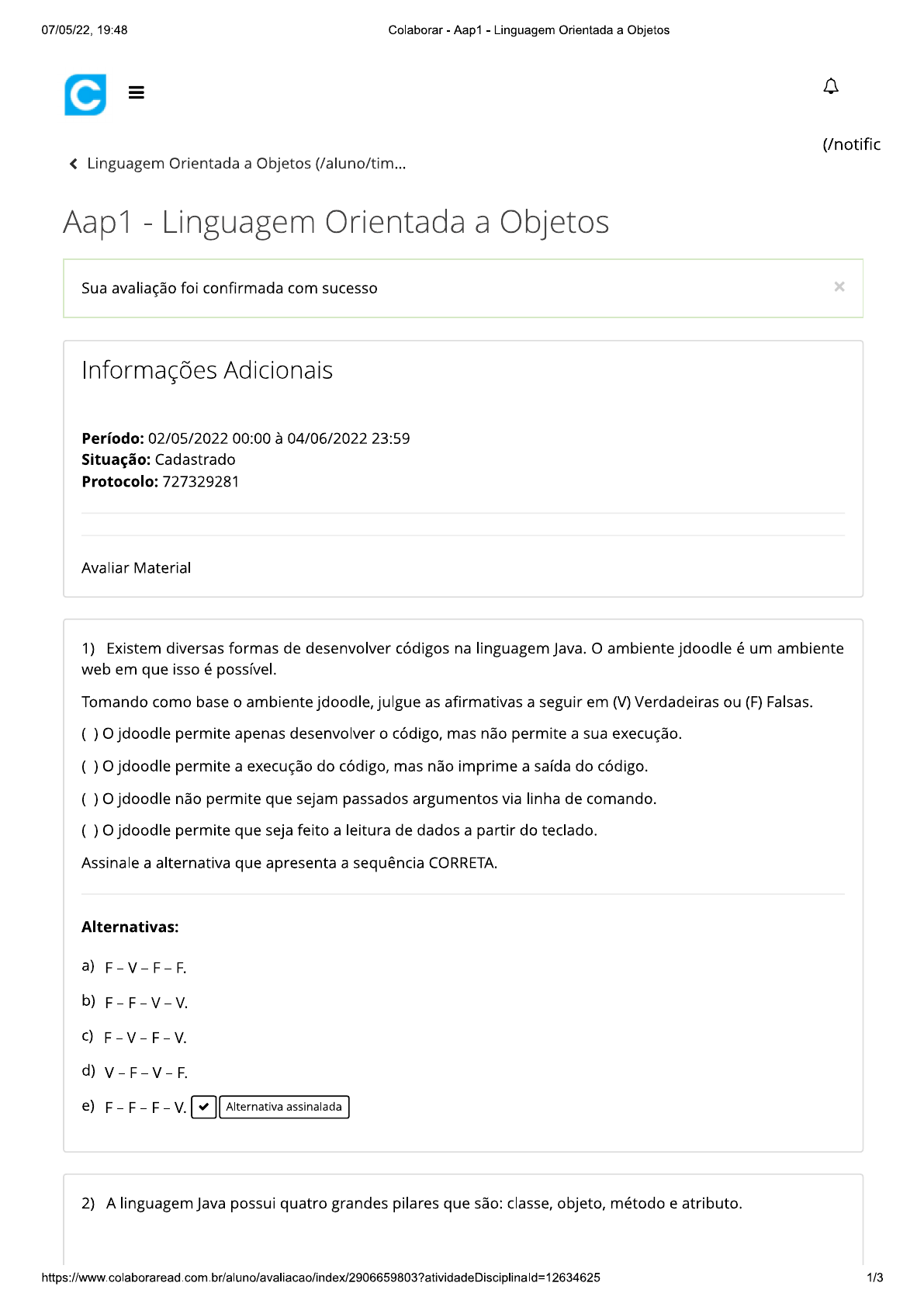 Aap1 - Linguagem Orientada a Objetos - Linguagem Orientada A Objetos