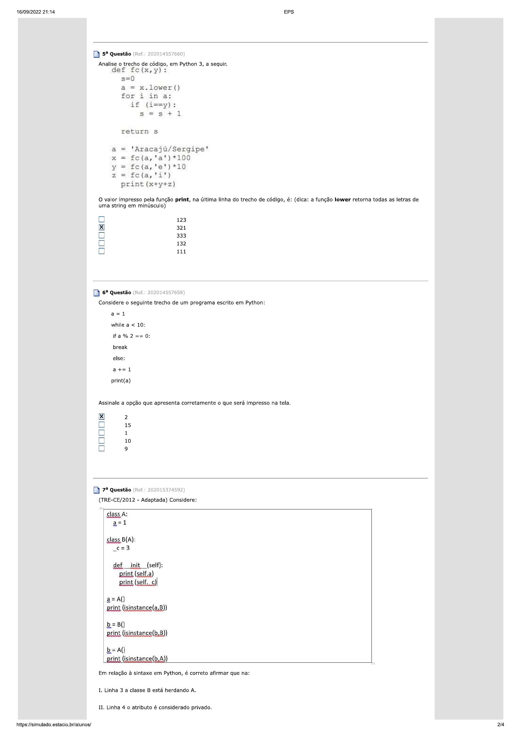Paradigmas De Ling De ProgramaÇÃo Em Python AvaliaÇÃo Av Análise E 