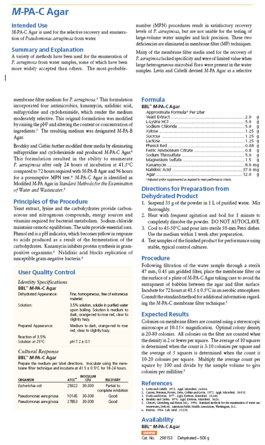 M PA C Agar Pseudomonas aeruginosa - Microbiologia Básica