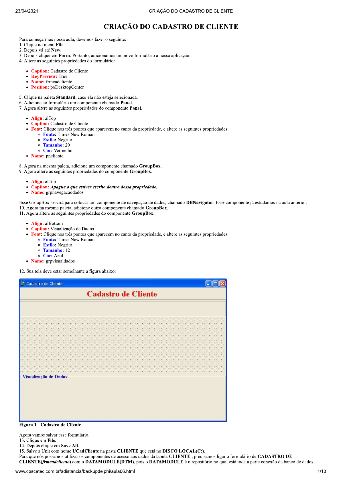 Delphi 7 Cadastro De Clientes Tutorial Programação Delphi