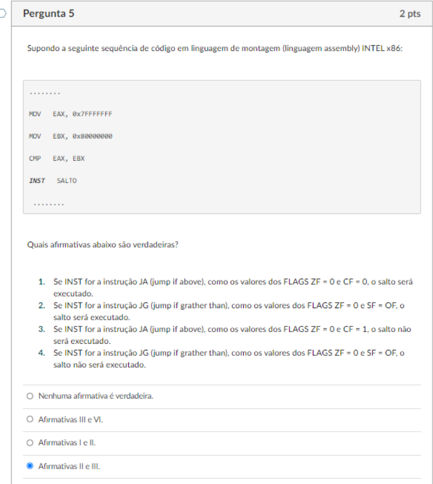 Atividade Para Avaliação Semana 4 Organização De Computadores Univesp