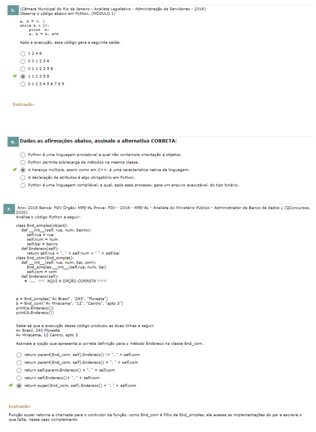 Paradigmas De Ling De ProgramaÇÃo Em Python Teste De Conhecimento
