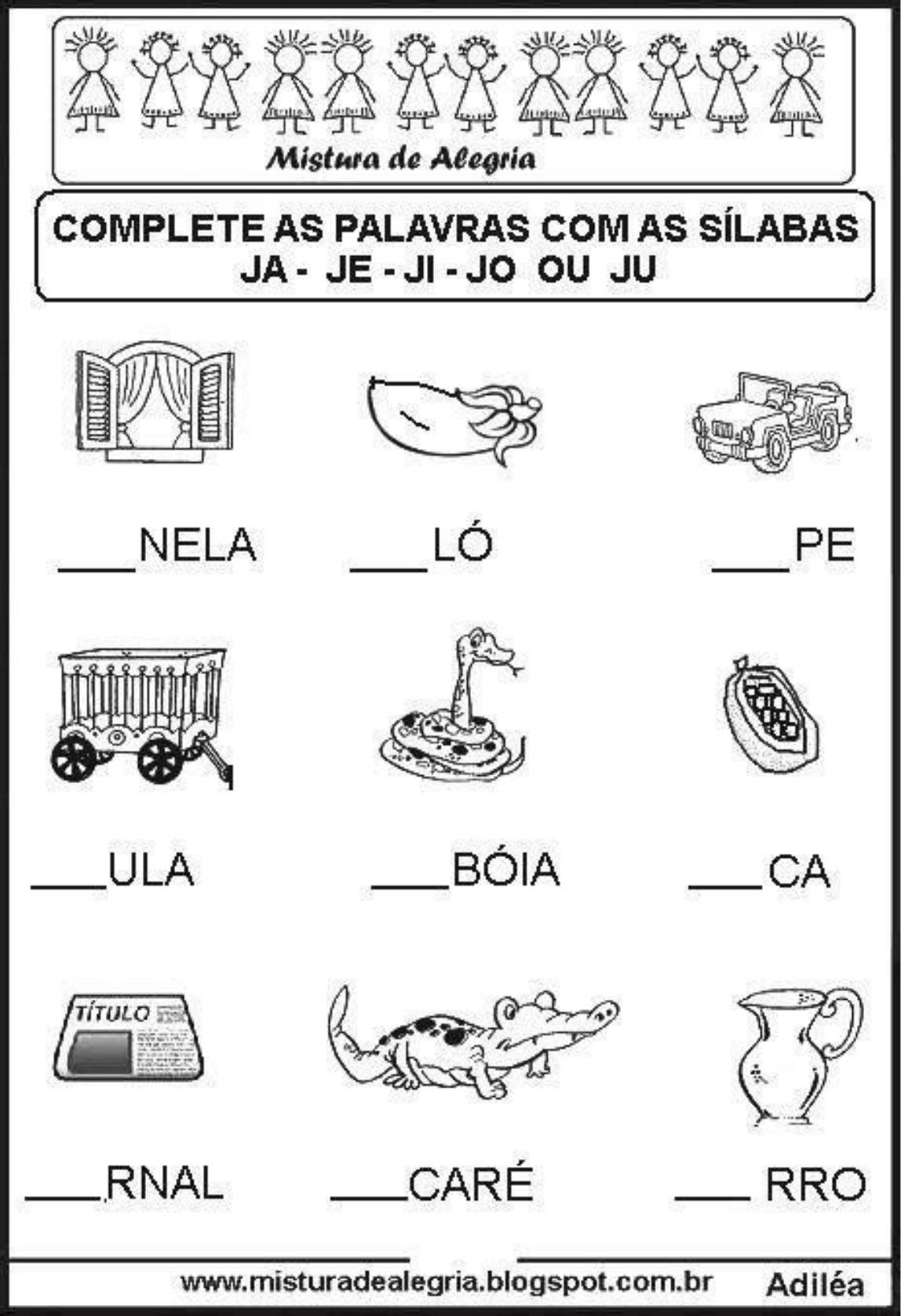 Palavras Com Ja Je Ji Jo Ju Atividades, Atividades De, 49% OFF