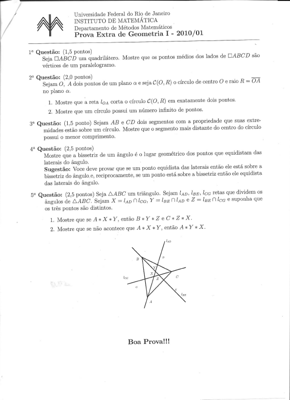 Provas De Geometria Euclidiana