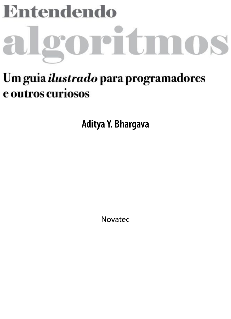 Entendendo algoritmos - Algoritmos