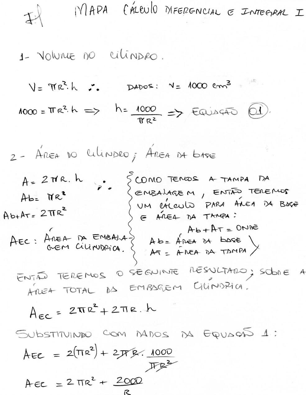 MAPA CALCULO DIFERENCIAL E INTEGRAL I - Cálculo I