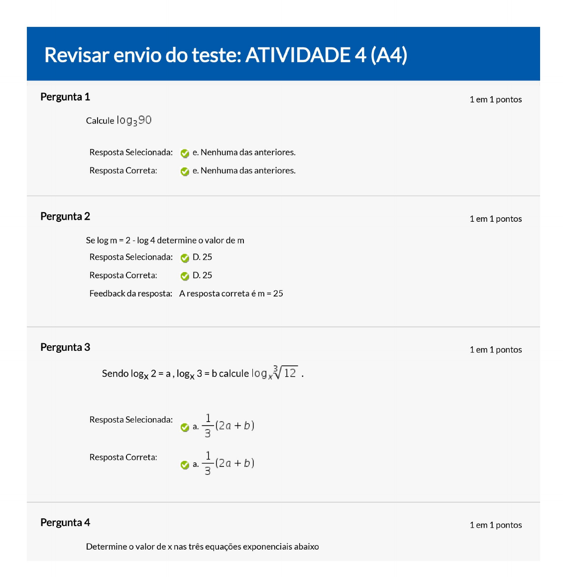 Prova A4 Completa - Matemática (Analise e desenvolvimento de sistemas ...