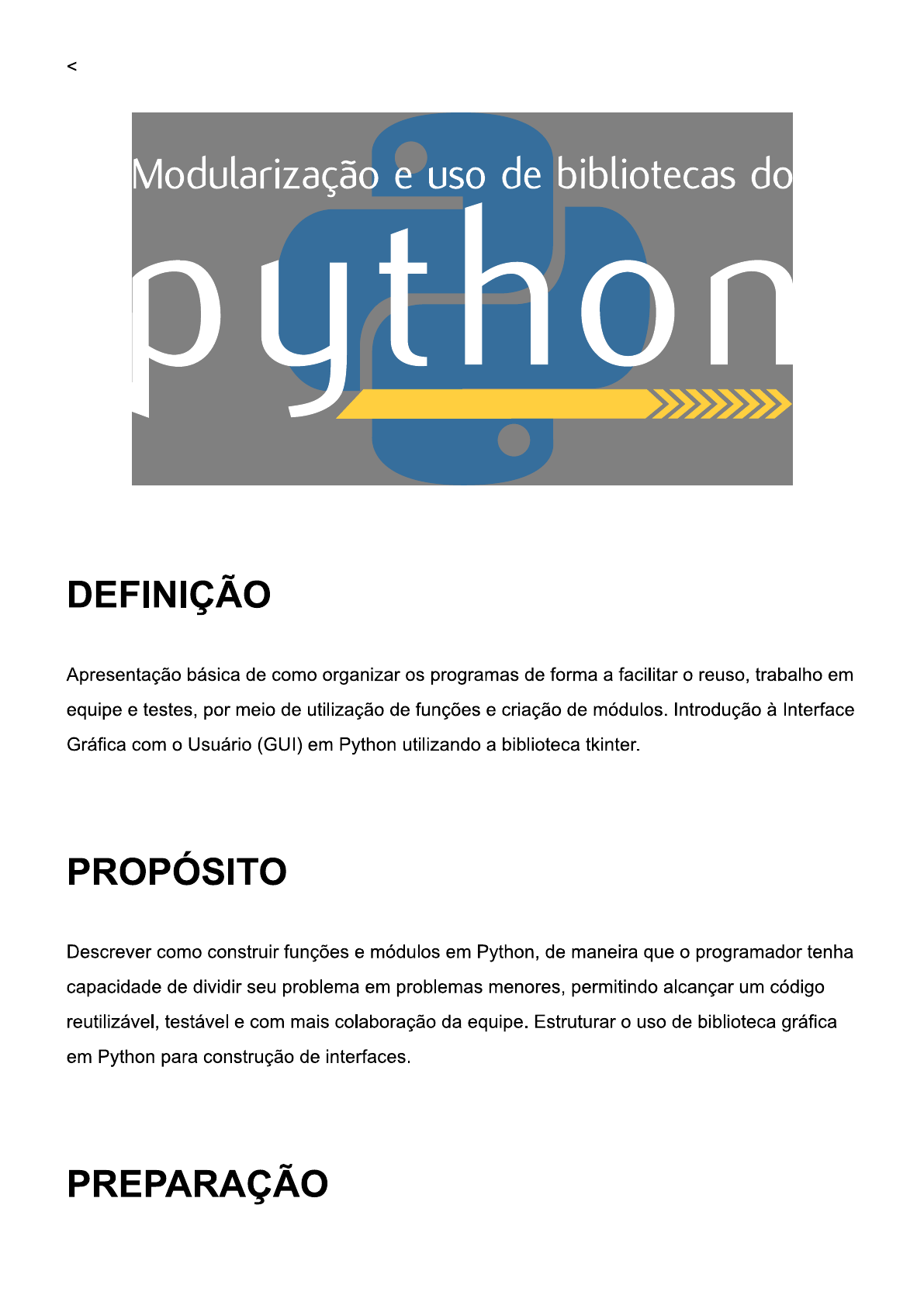 Modularização e uso de Bibliotecas do PYTHON - Fundamentos de Sistemas ... Modularização e uso de Bibliotecas do PYTHON - Fundamentos de Sistemas ...