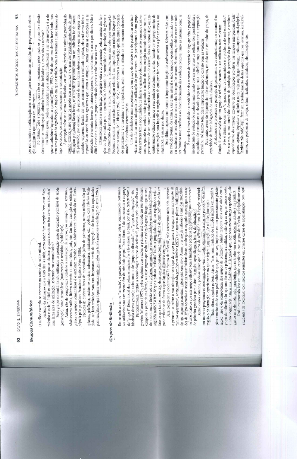 TIPOS DE GRUPOS - CAP 7 - DAVID E. ZIMERMAN - Processos Grupais