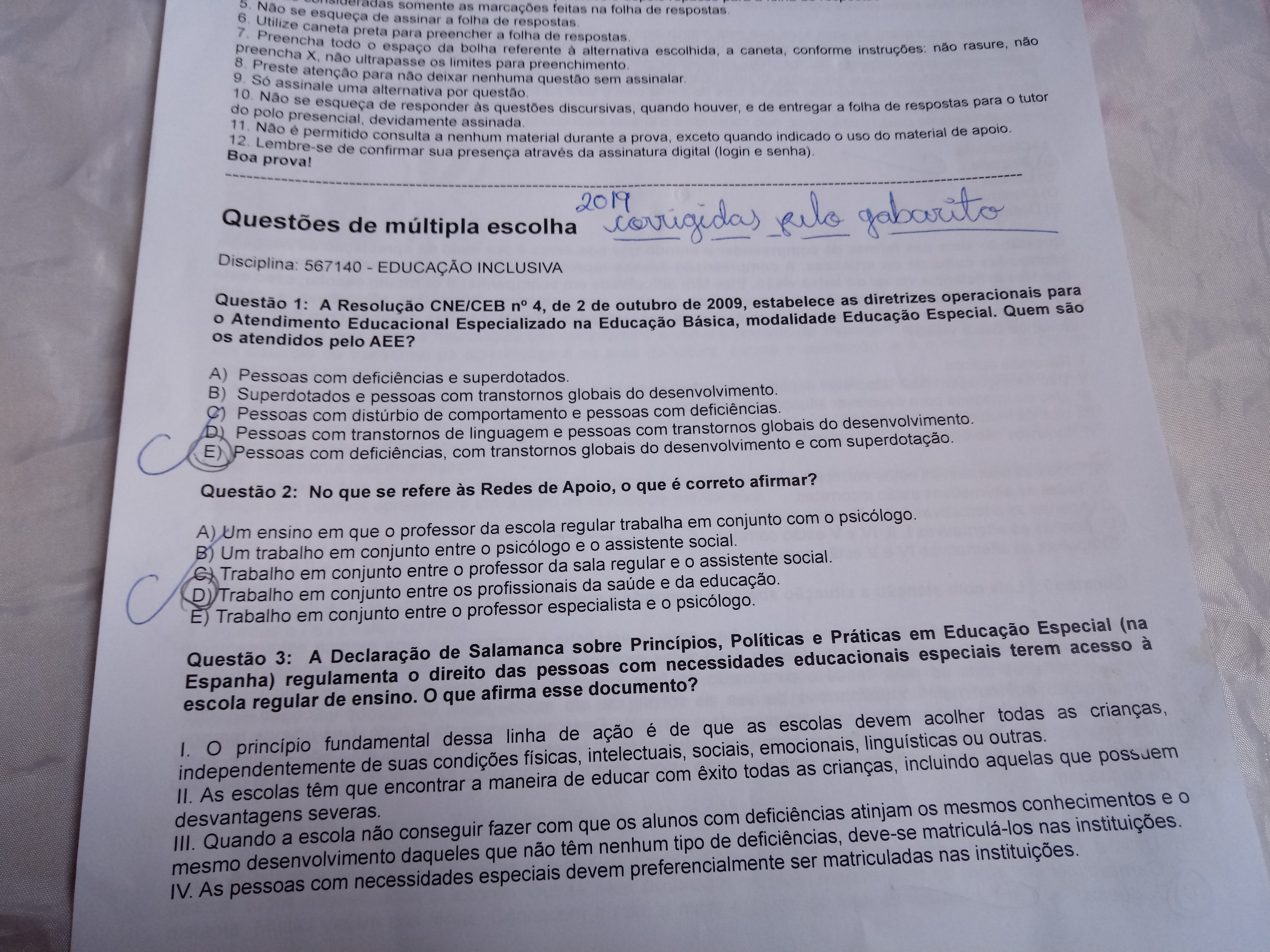 provas da Unip 2019 - Orientação, Supervisão Escolar e Orientação ...