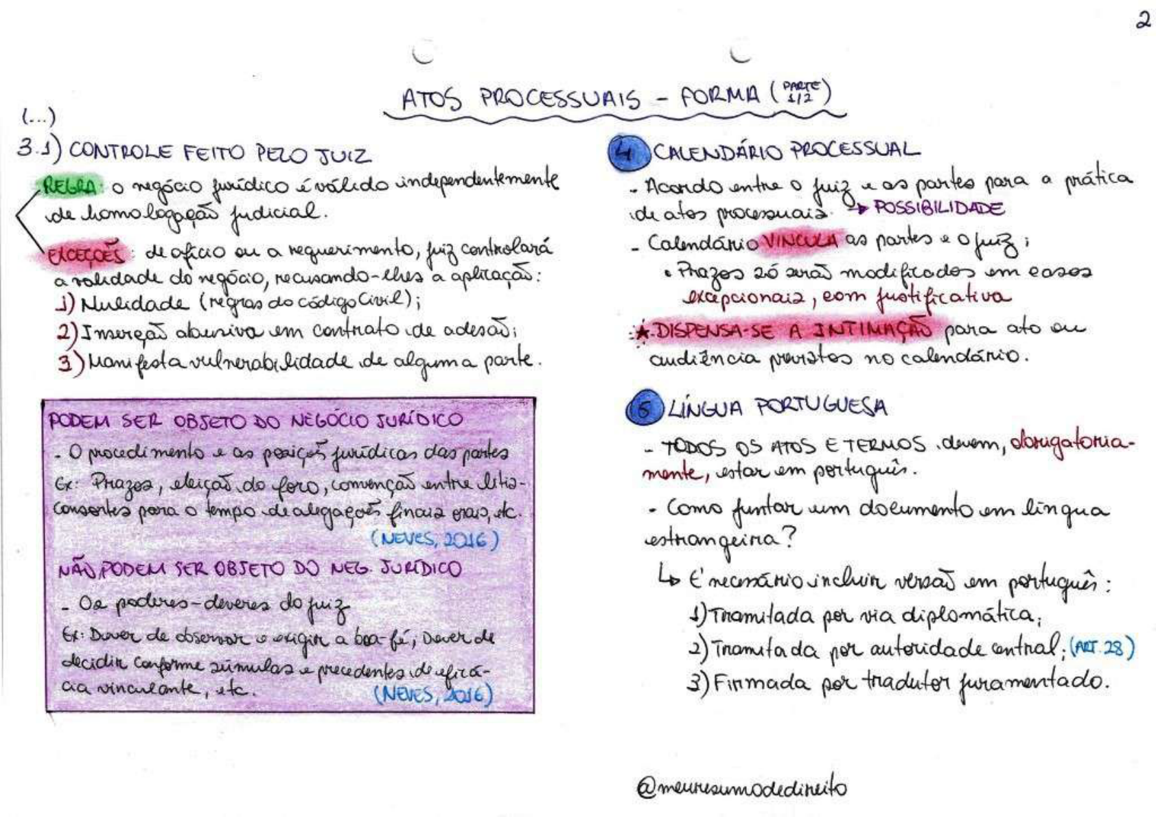 Atos Processuais - Forma (Parte 1/2) - Direito Processual Civil I
