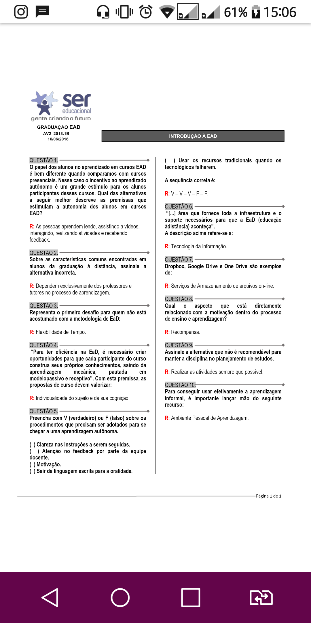 #Prova #Introdução EAD AV2 - Introdução ao Ead #Prova #Introdução EAD AV2 - Introdução ao Ead