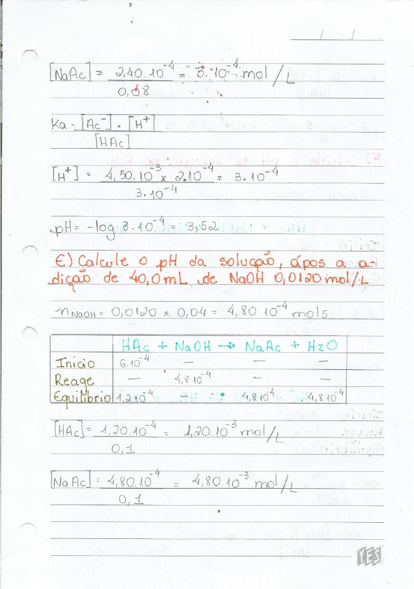 Atividade de titulação ácido fraco - Química Analítica I