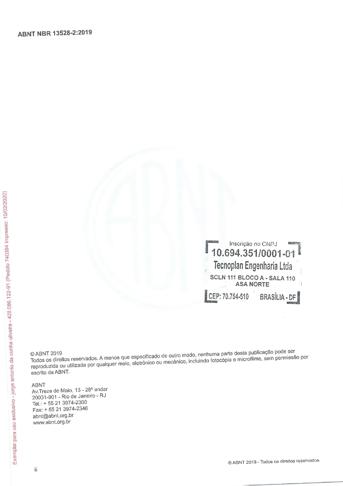 ABNT NBR 13528-2 2019 - ARGAMASSA INORGÂNICA - Engenharia Civil