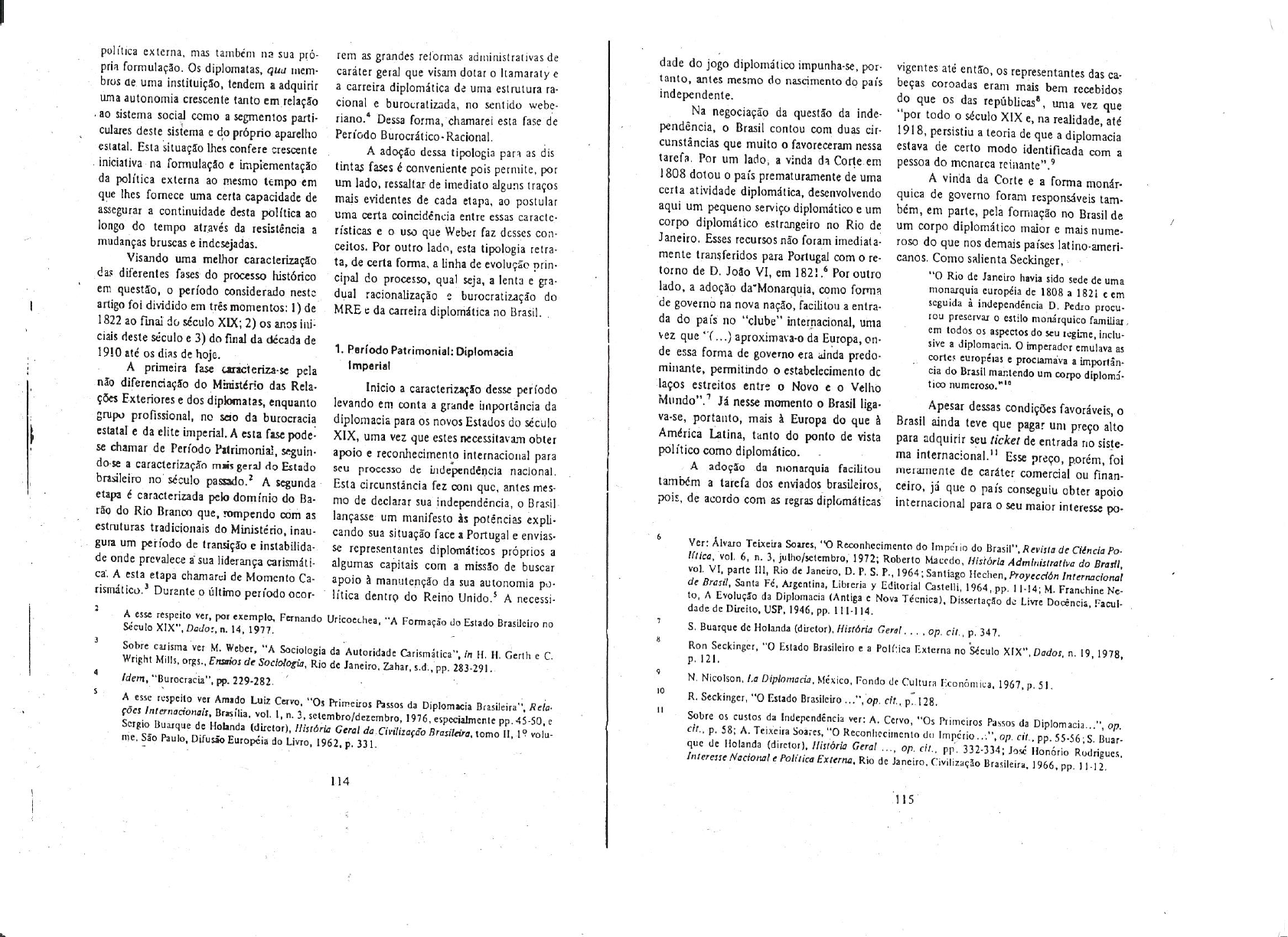 CHEIBUB, Zairo Diplomacia e Construção Institucional O Itamaraty em ...
