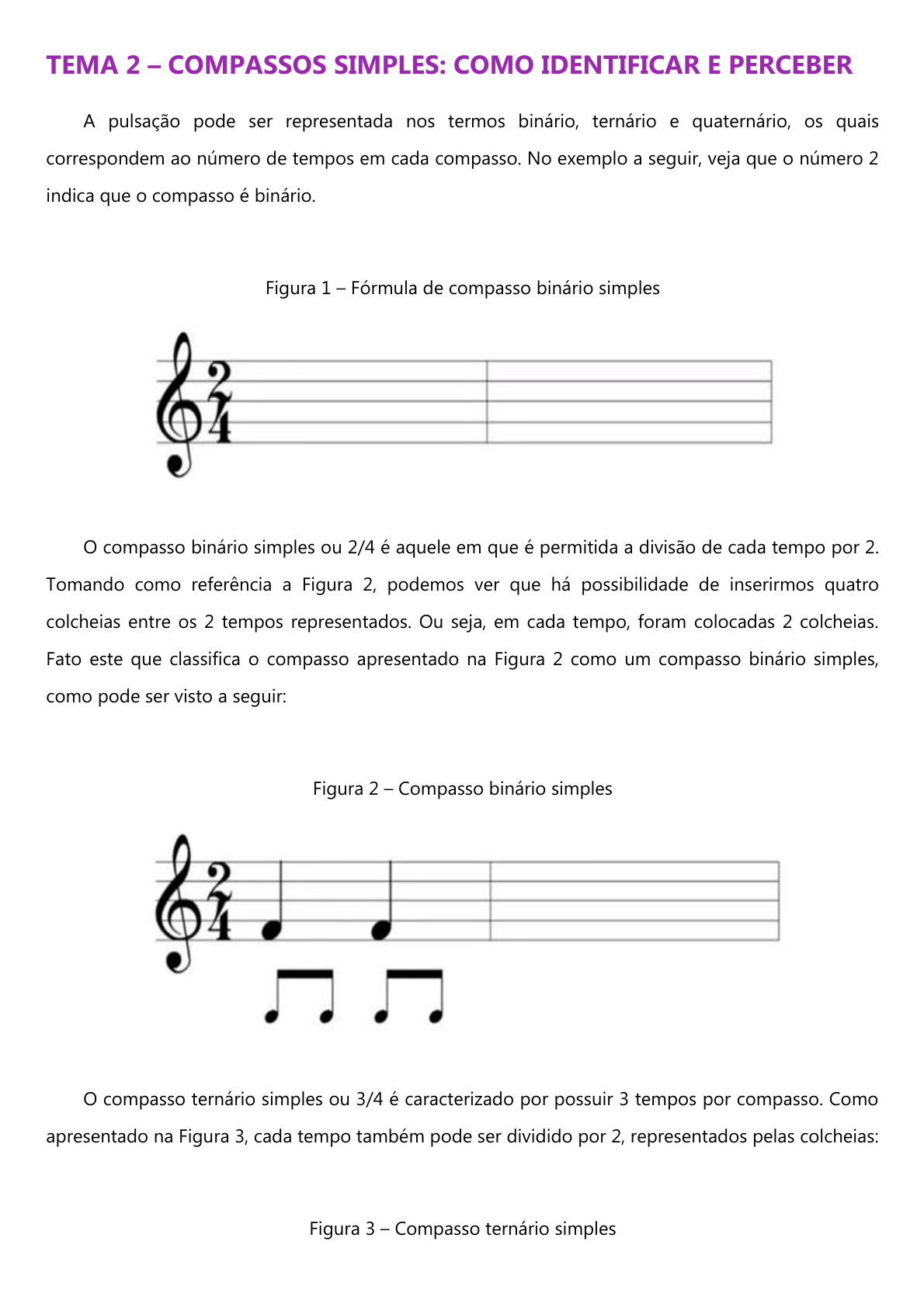 Aula 02 Percepção Compasso Simples Compasso e Irregulares - Percepção ...