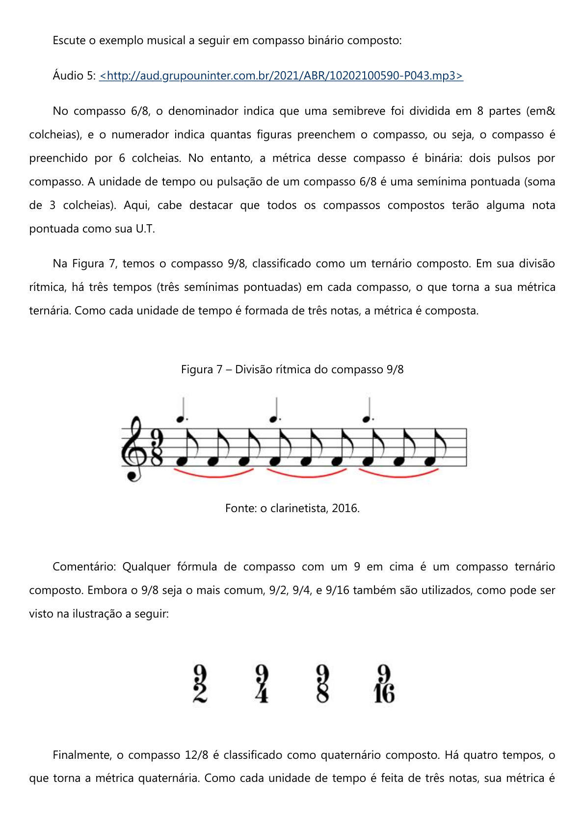 Aula 02 Percepção Compasso Simples Compasso e Irregulares - Percepção ...