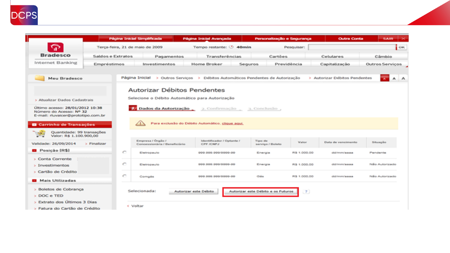 Passo+a+passo+autorizacao+de+debito+Bradesco - Administração Financeira Passo+a+passo+autorizacao+de+debito+Bradesco - Administração Financeira
