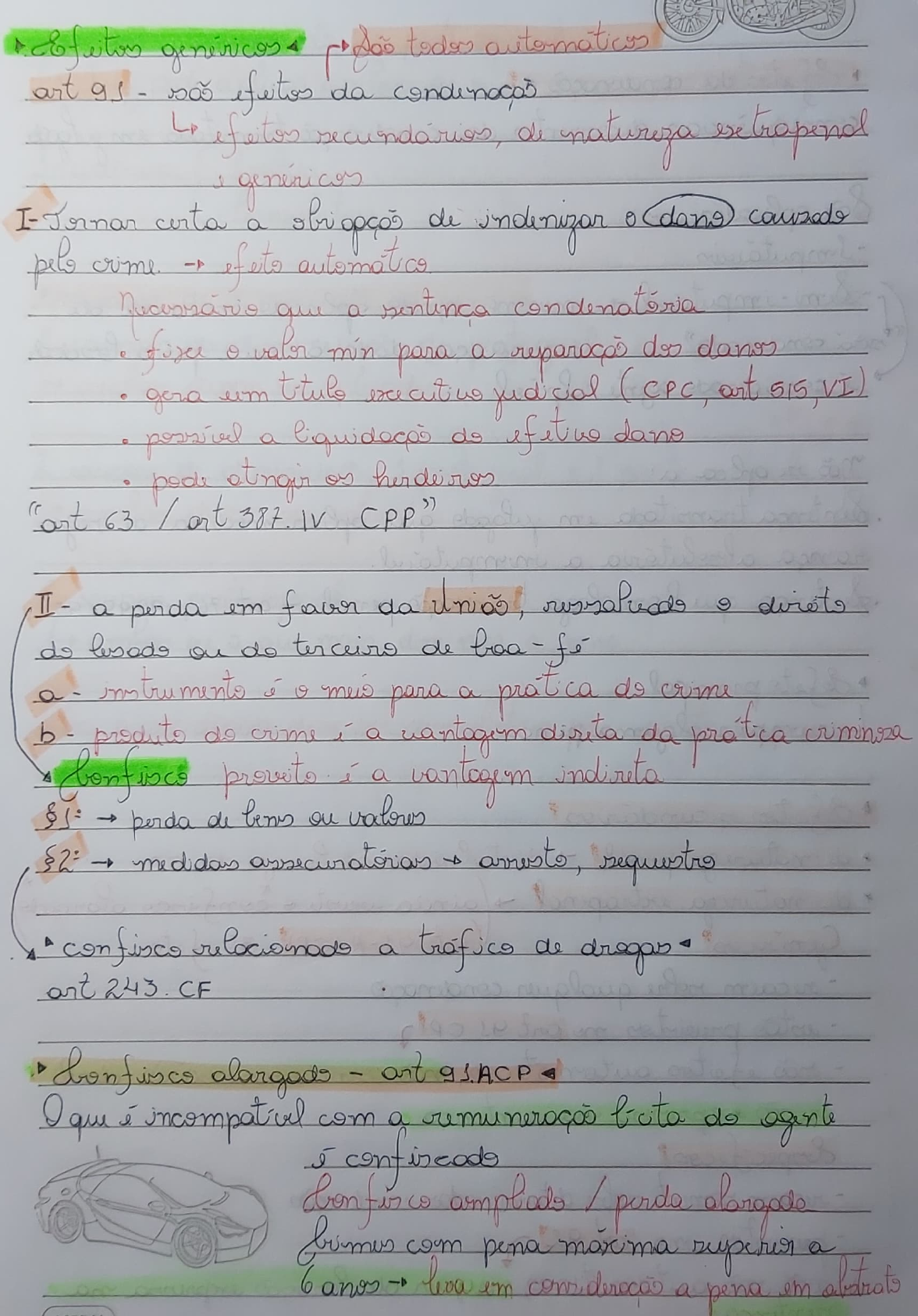 Efeitos da condenação - Direito Penal I