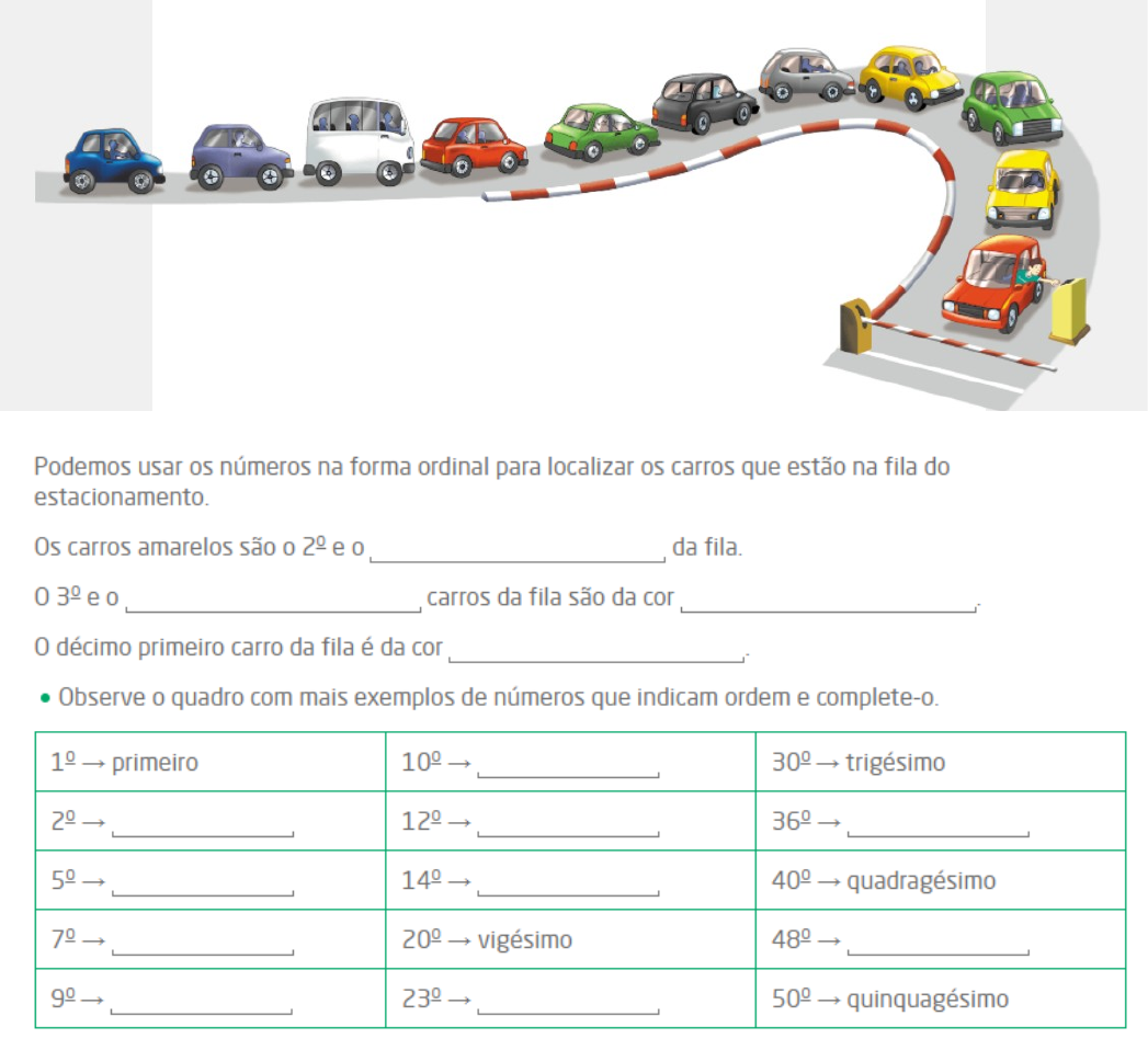 Atividades Números Ordinais 3 Ano - RETOEDU