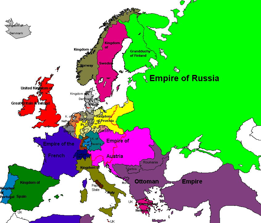 Europa 1861 - Formação do Sistema Internacional