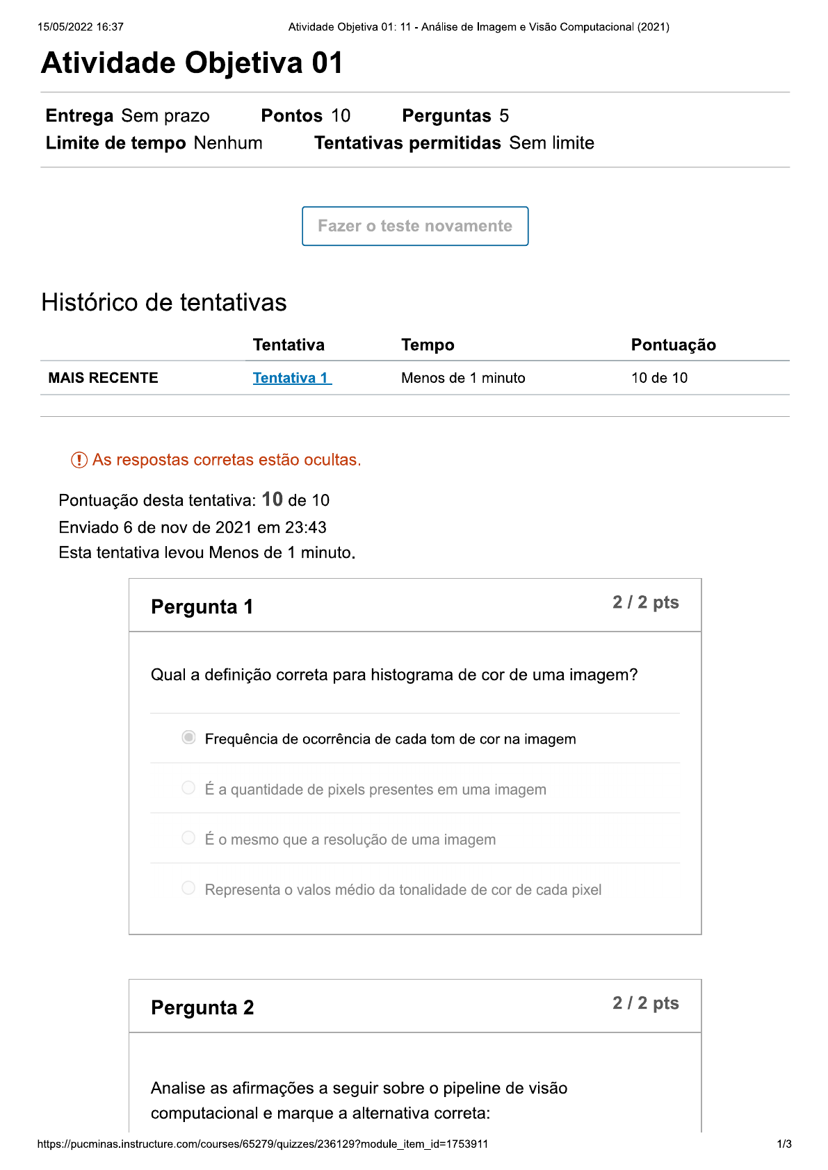 Atividade Objetiva 1 Análise De Imagem E Visão Computacional Processamento De Imagens E