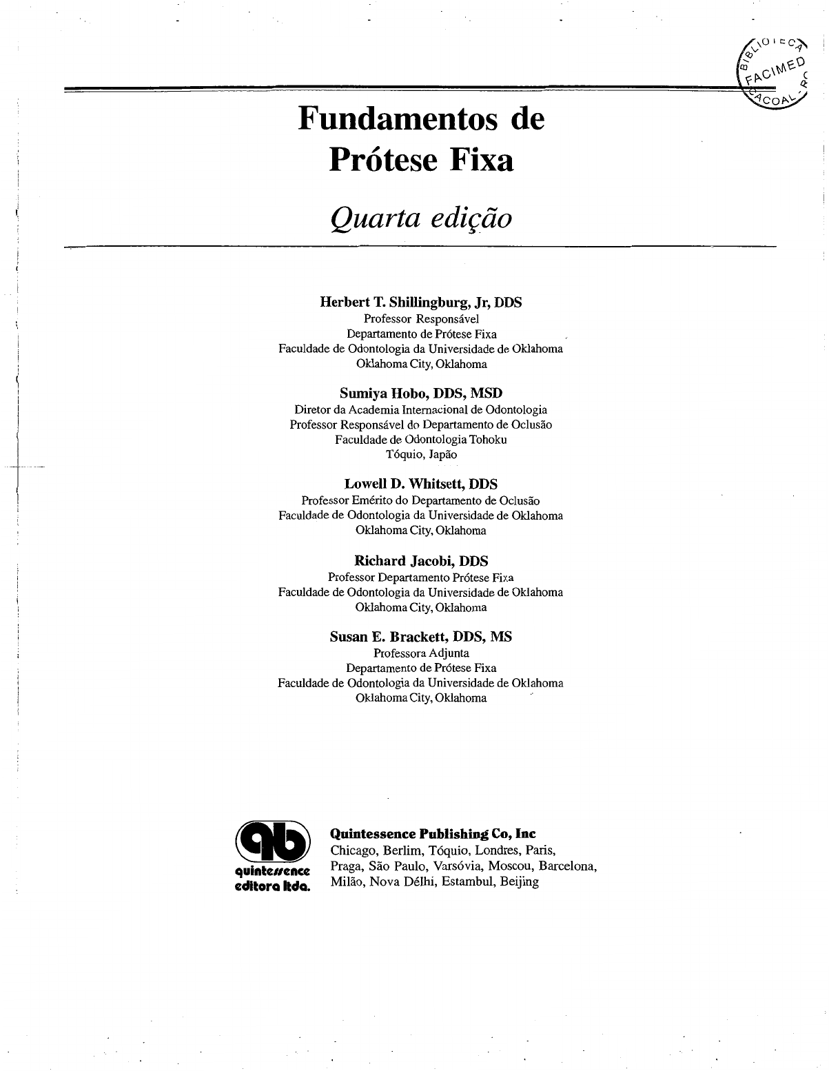 Prótese Fixa - fundamentos - Prótese Fixa