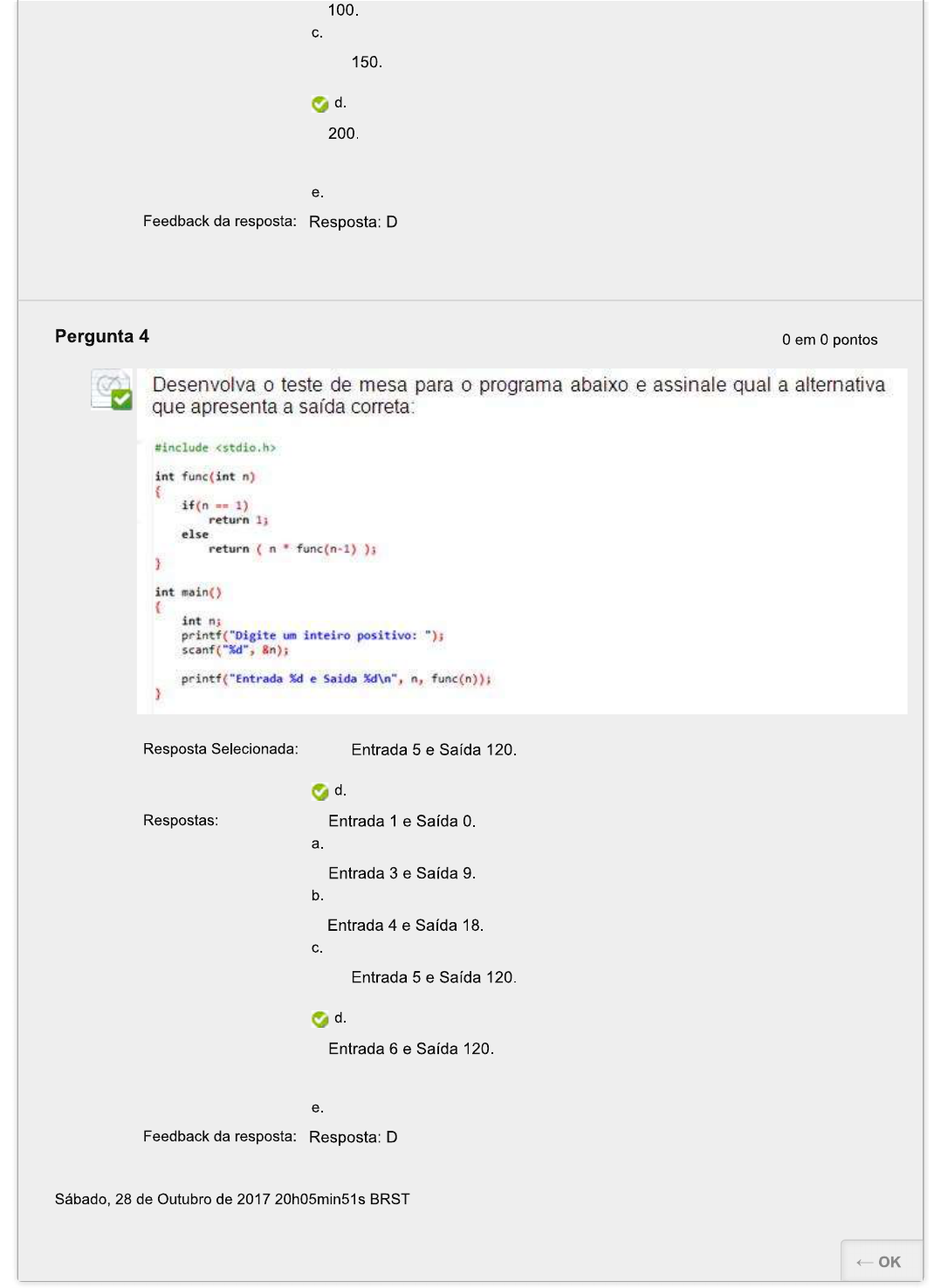 Atividade TeleAula VI (2017 2) Linguagem e Técnicas de Programação ...