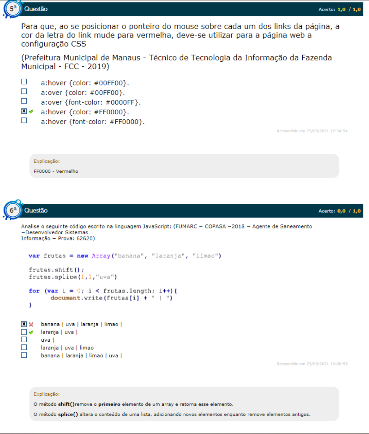 Simulado Av - Desenvolvimento Web