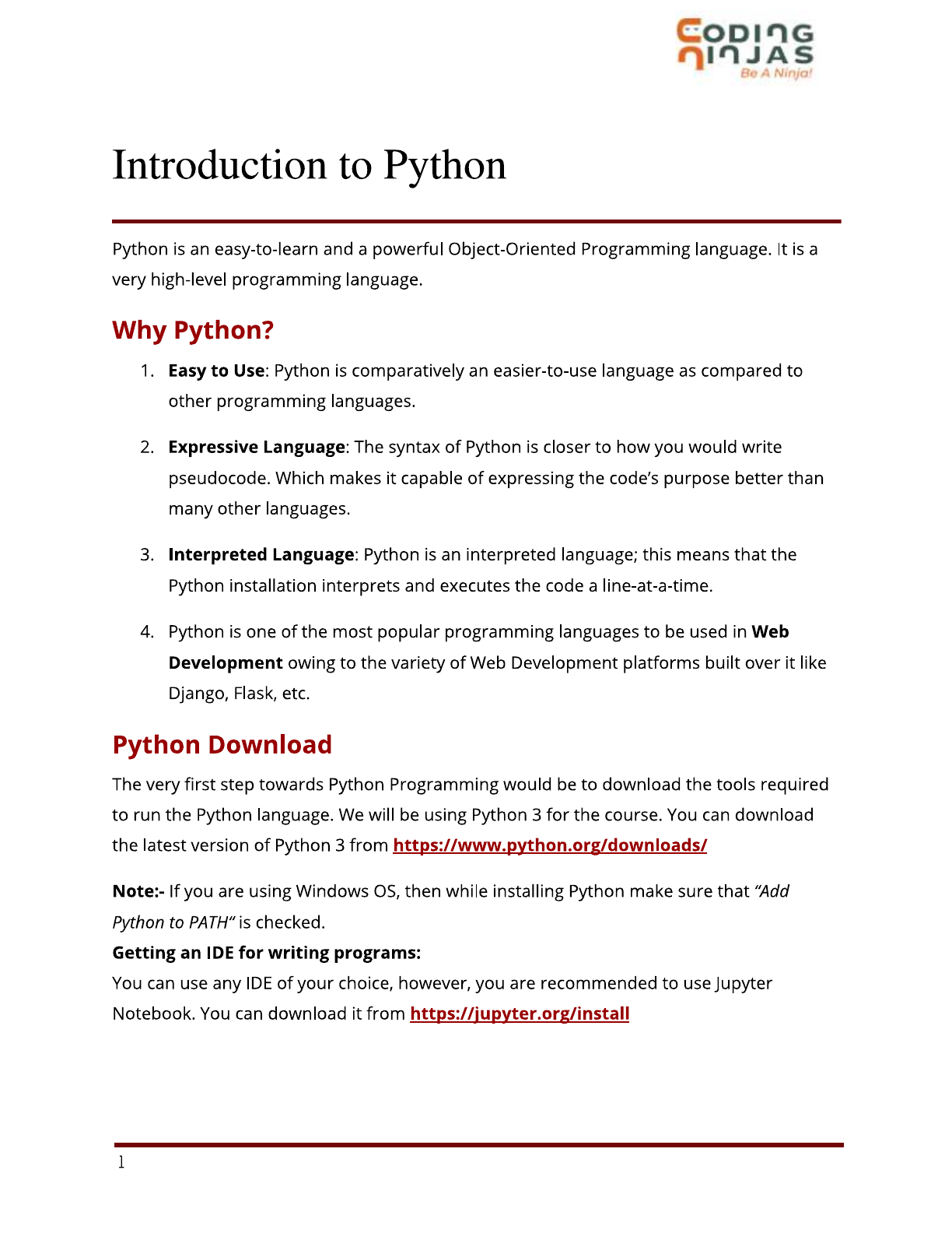 1 Introduction to Python - Ciências