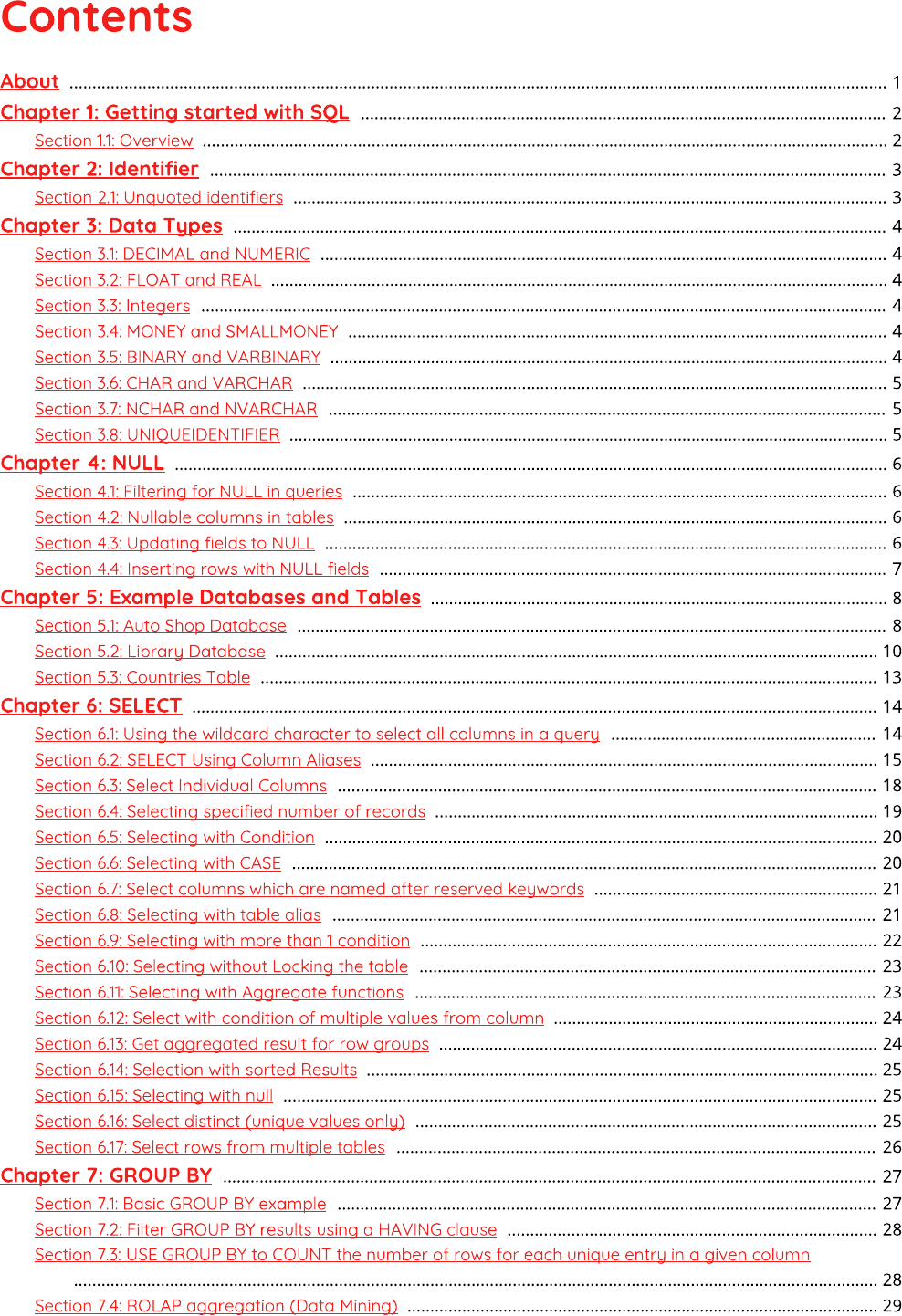 100 Pages Sql Notes For Data Scientists Sql