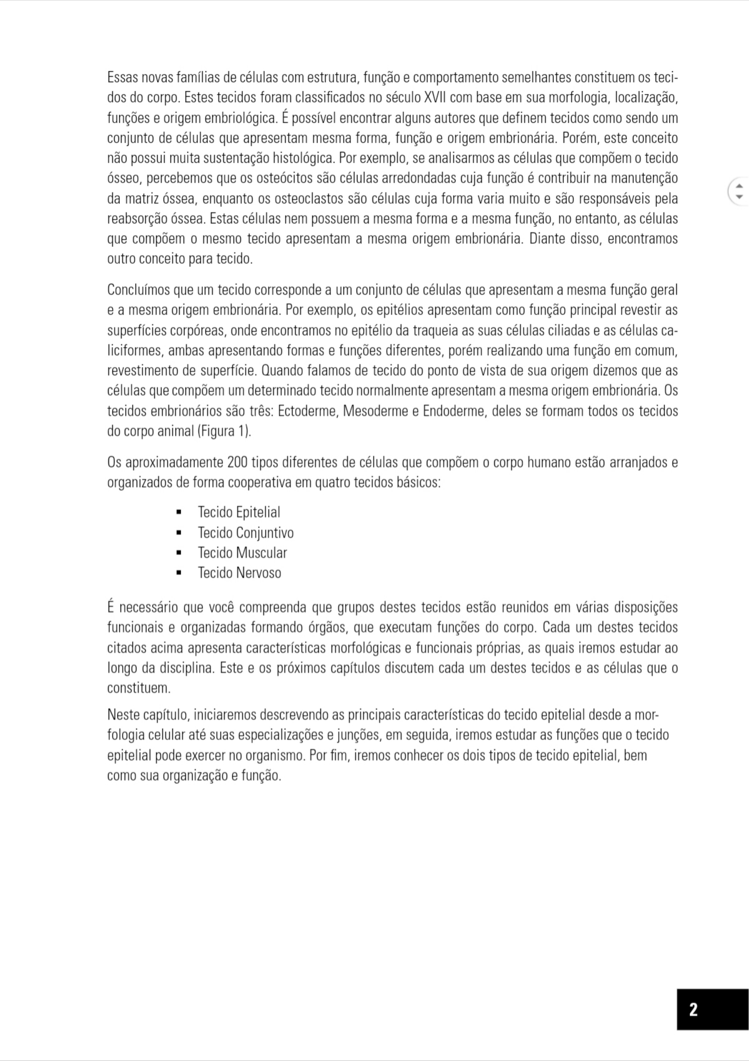 Guia de Estudos da Unidade 1 - HISTOLOGIA - Histologia I Guia de Estudos da Unidade 1 - HISTOLOGIA - Histologia I