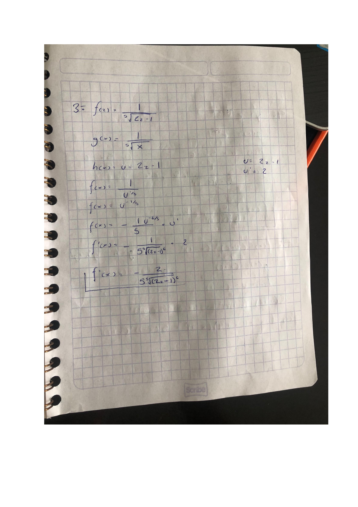 Regla de la cadena - Cálculo I