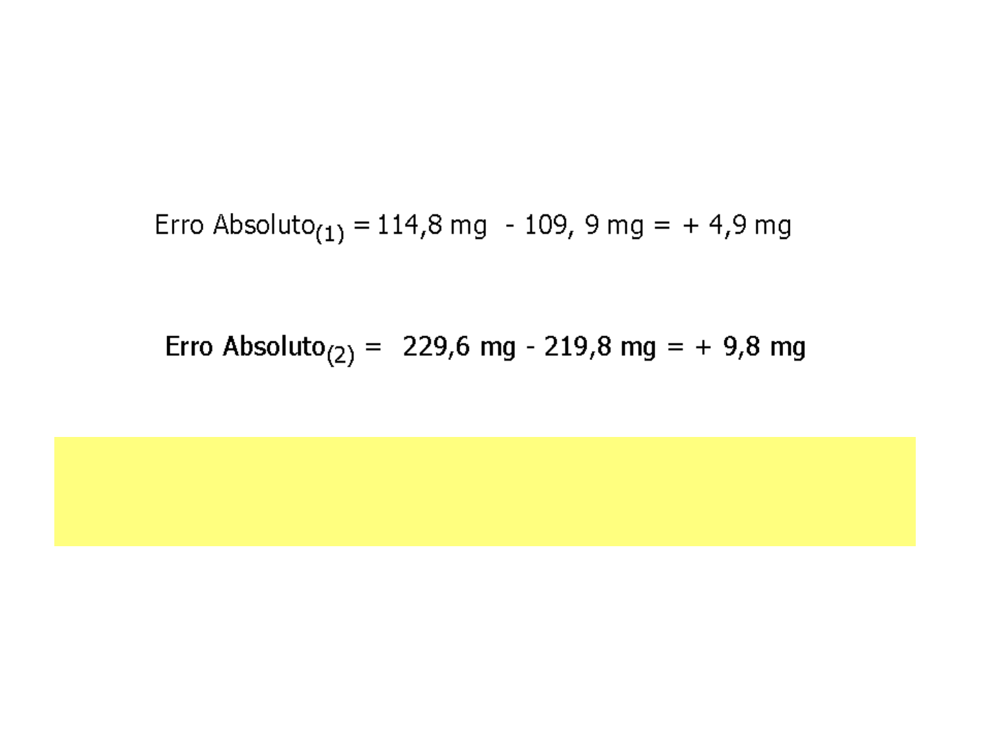Quimica Da Formula Do Erro Absoluto