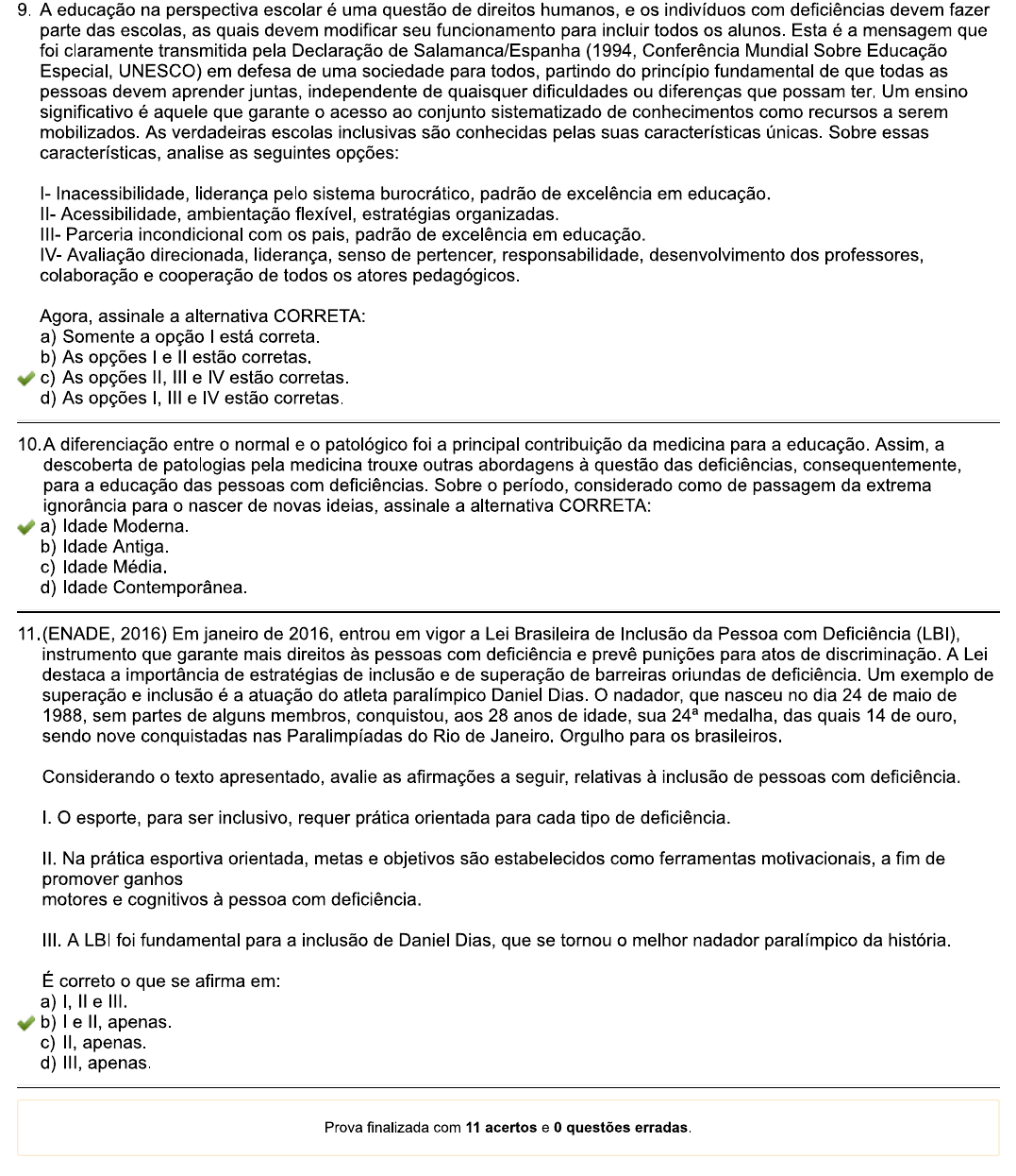Avaliação Final (Objetiva) - Educação Inclusiva - (UNIASSELVI ... Avaliação Final (Objetiva) - Educação Inclusiva - (UNIASSELVI ...