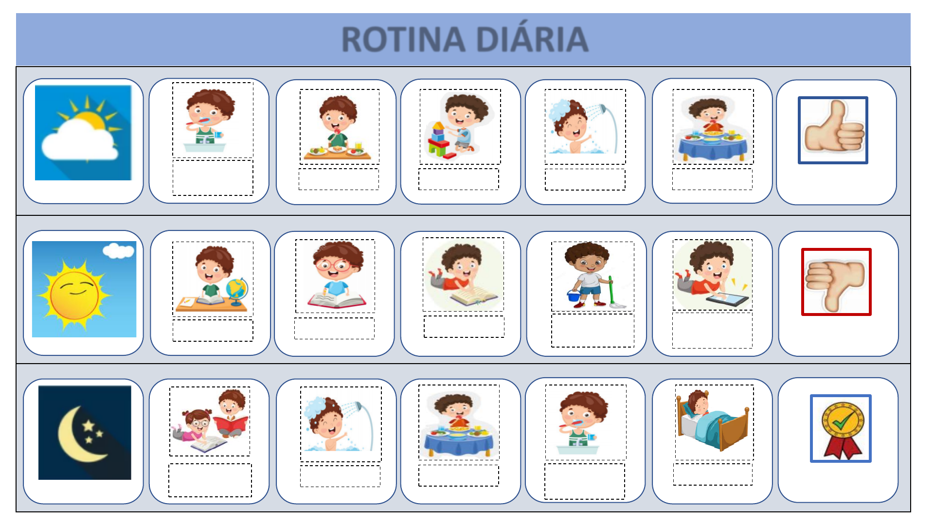 Modelo De Rotina Diaria Para Criancas