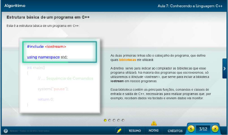 Conheça a Estrutura do C++ - Algoritmos