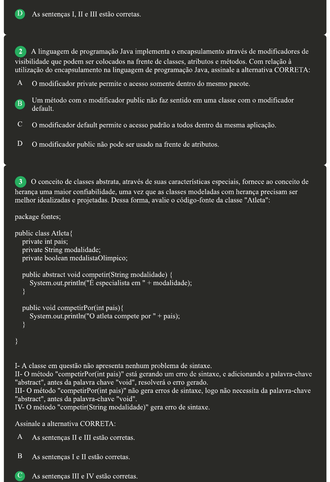 Programação Orientada A Objetos Ads17 Avaliação Ii Programação Orientada A Objetos