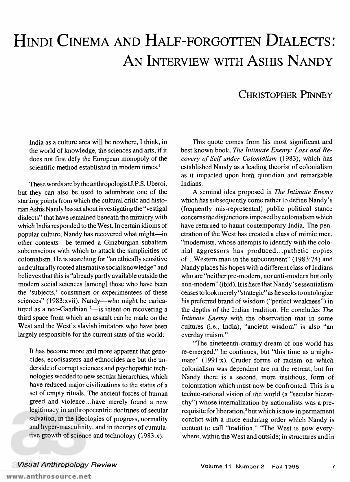 Christopher Pinney's Instagram, Twitter & Facebook on IDCrawl