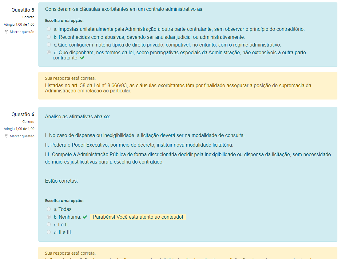 Avaliaçao Enap Modulo 2 Contratos Licitações Contratos E Convênios