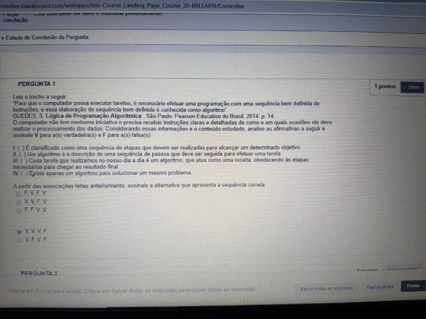 Prova Algoritmo E Programação Algoritmo E Programação